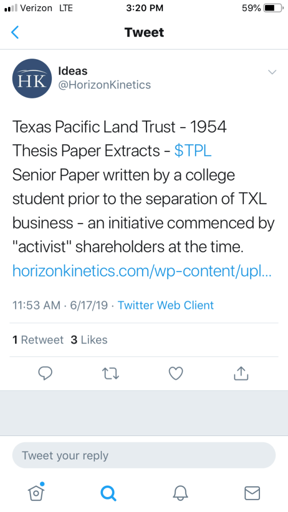 history lesson – The Texas Pacific Land Trust Investor