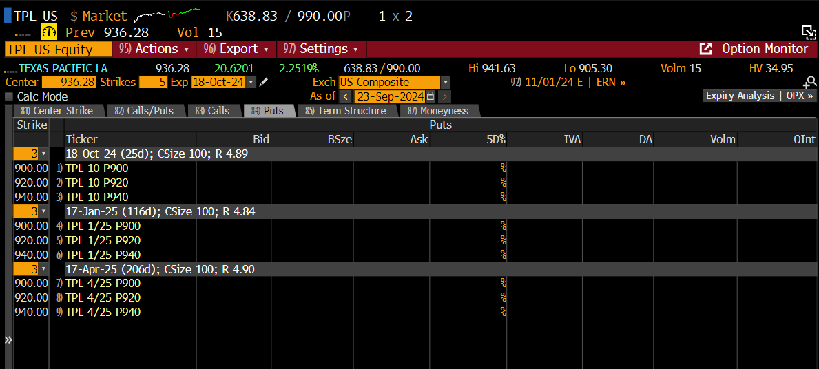 Options – The Texas Pacific Land Trust Investor